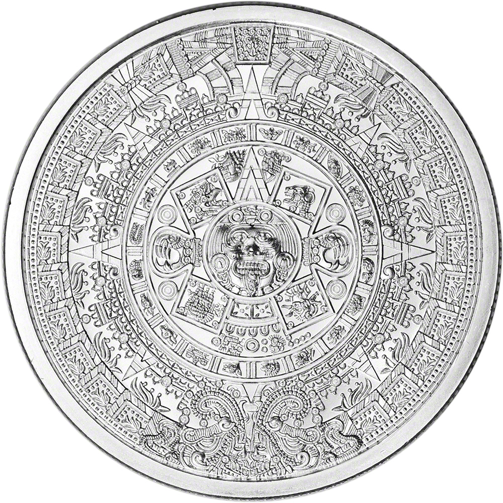 TEN (10) 1 oz. Golden State Mint Silver Round Aztec Calendar .999 Fine ...